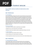 Takhalli, Tahalli, dan Tajalli dalam Tasawuf | PDF
