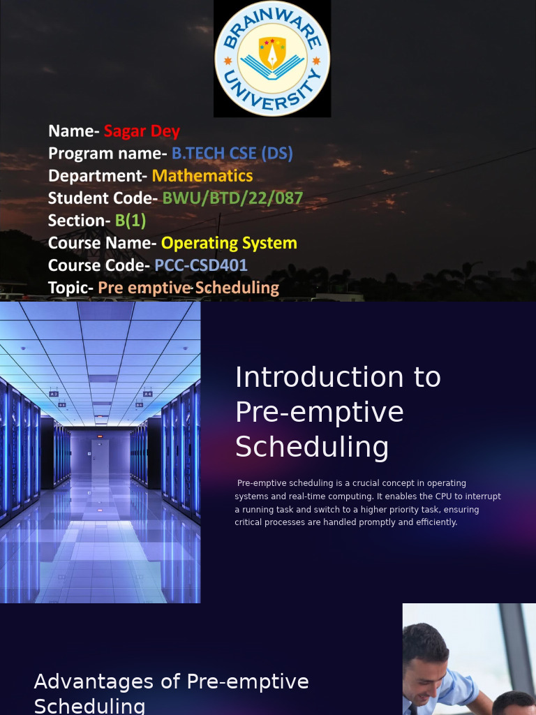 Introduction To Pre Emptive Scheduling | PDF
