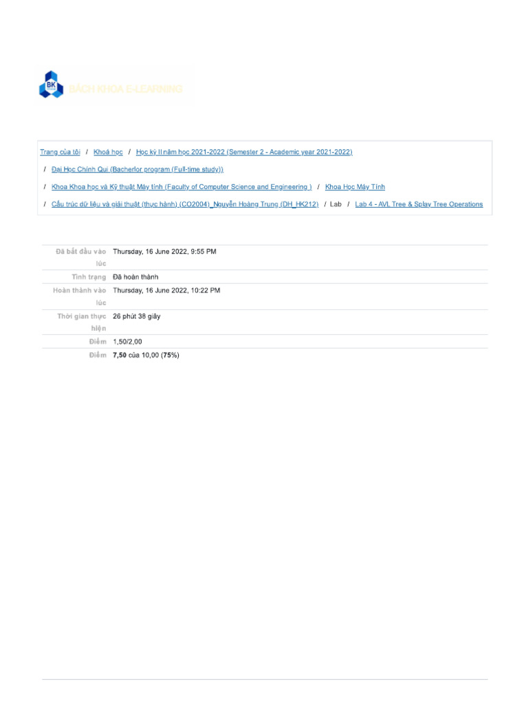 Lab 4 AVL Tree Splay Tree Operations - Attempt Review | PDF