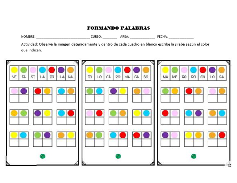 Formando Palabras | PDF