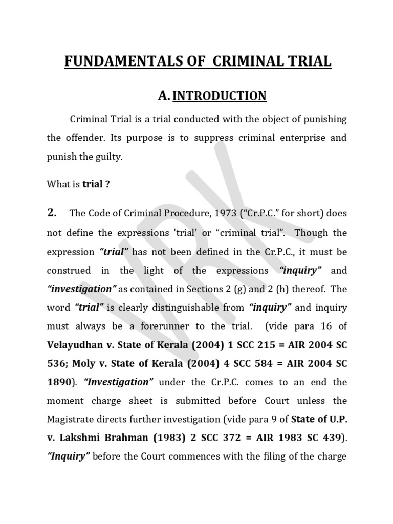 Criminal Trial Fundamentals Explained | PDF | Presumption Of Innocence ...