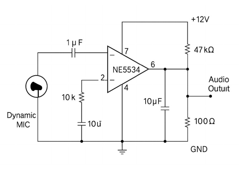 Dynamic Microphone Preamp Circuit | PDF