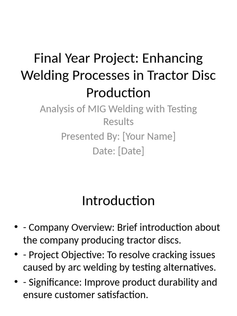 Final Year Project Welding Process | PDF | Welding | Construction