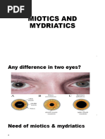 Miotics and Mydriatics | PDF | Ophthalmology | Human Eye