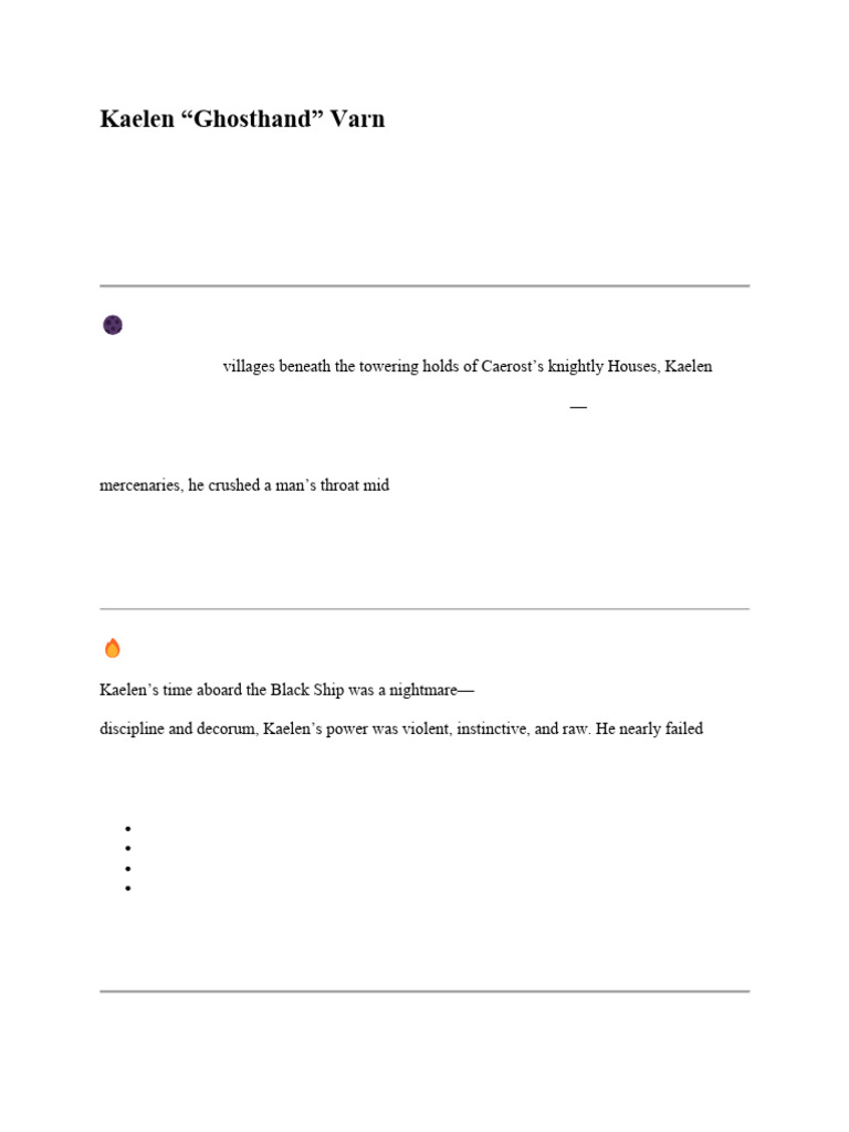 Kaelen | PDF