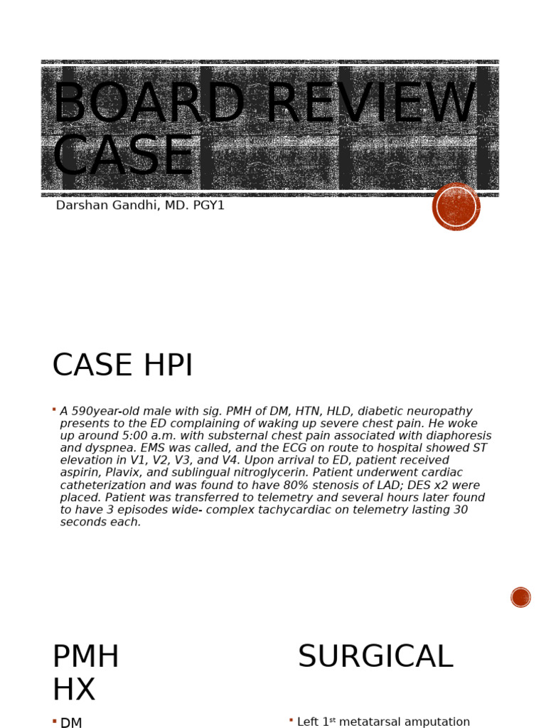 Board Review Case Presentation - March 29th 2022 | PDF