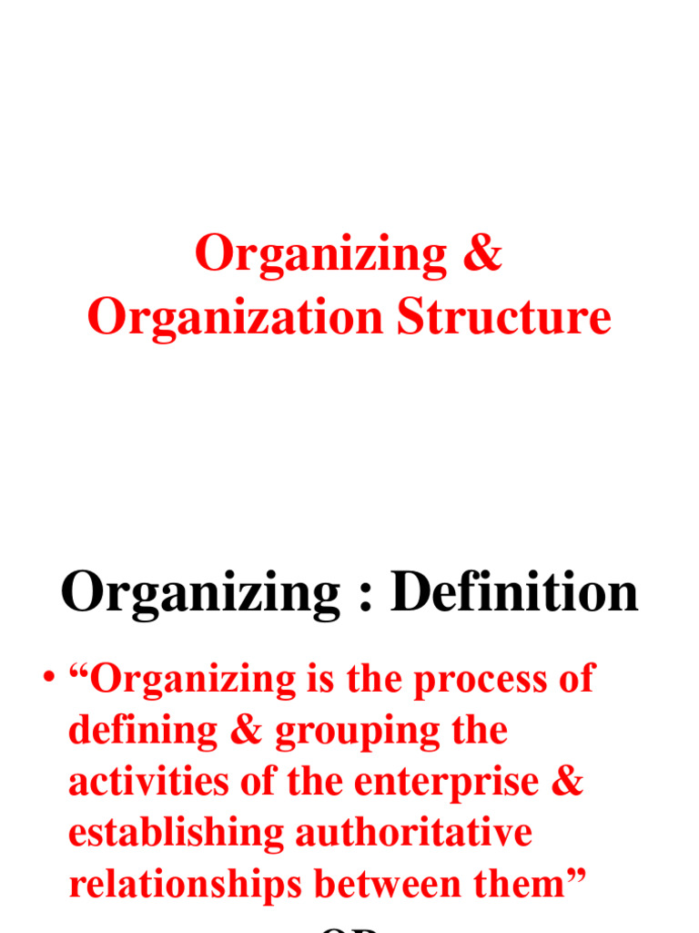 CH-3-Organizing & Organization Structure | PDF | Hierarchy | System