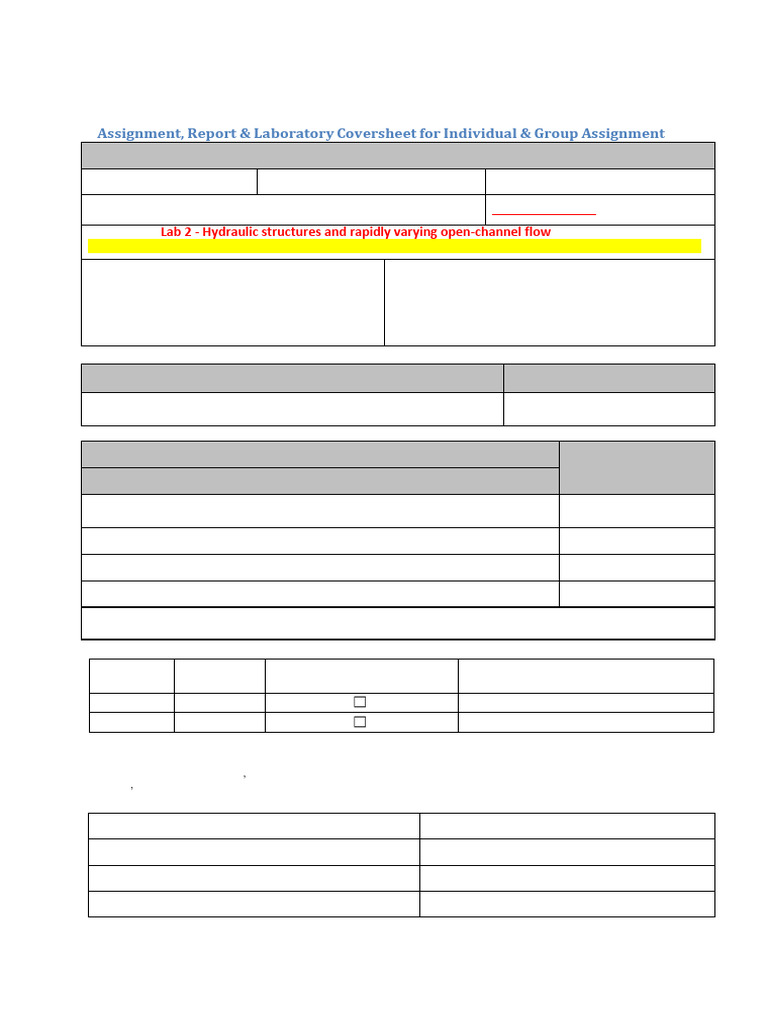 CIVL4402-Lab 2 - Open Channel Flow and Hydraulic Structures ...