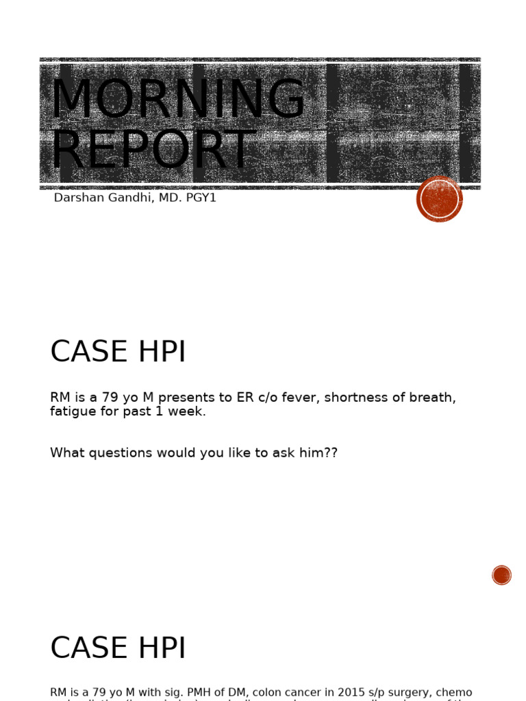 Morning Report December | PDF | Medicine | Diseases And Disorders