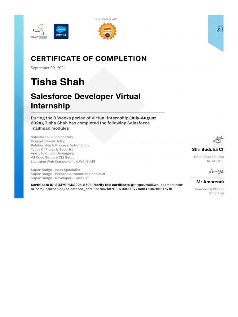 Salesforce Developer Certificate | PDF