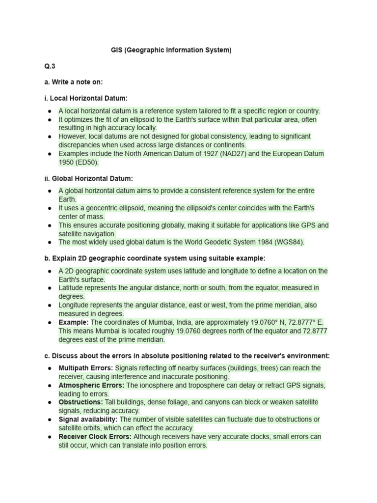 GIS (Geographic Information System) | PDF | Geographic Information ...