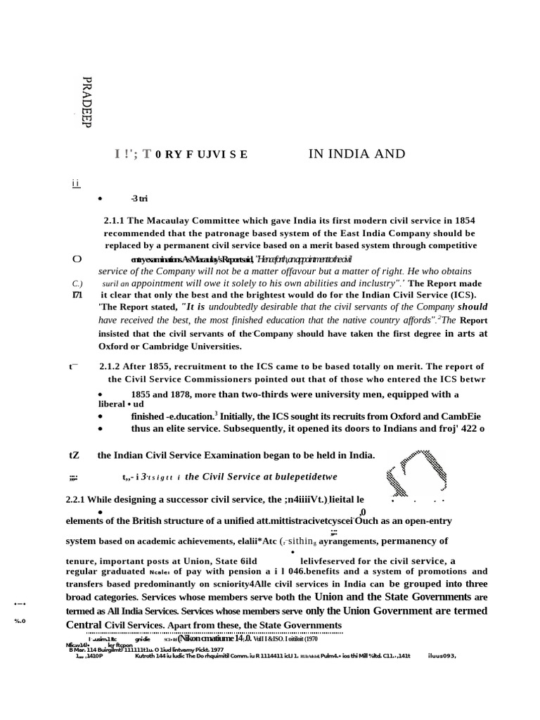 History of Civil Services in India and Reforms | PDF | Civil Service ...