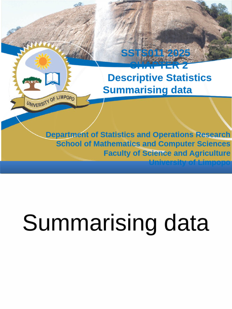 Chapter 2 Summarising Data | PDF | Categorical Variable | Statistics