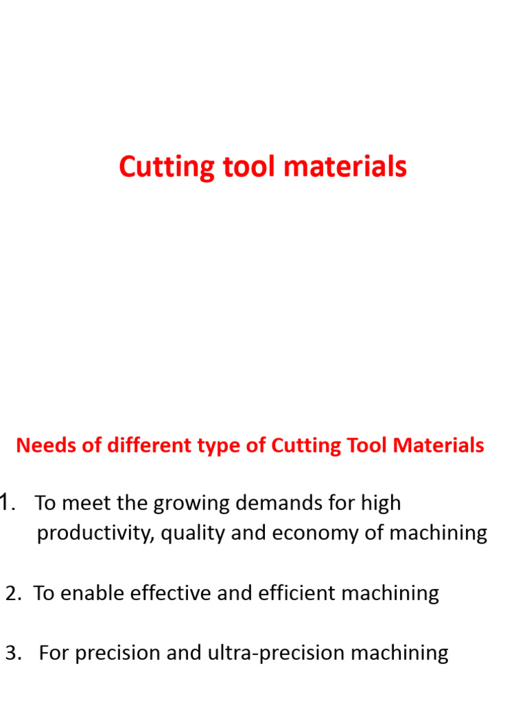 4. Cutting tool materials.pptx | PDF
