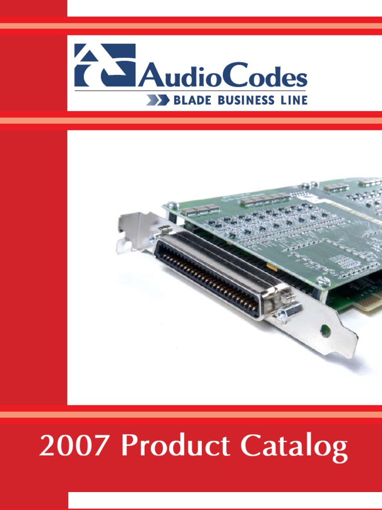 Audio Codes Product Catalog | PDF | Voice Over Ip | Electronic Engineering