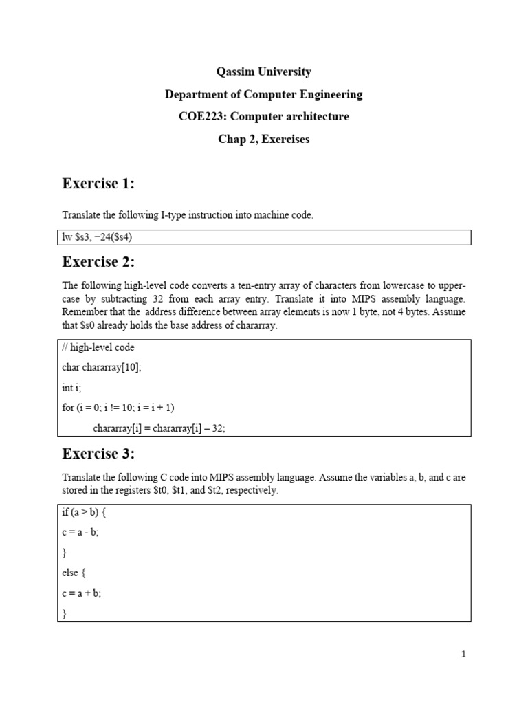 Exercises 2 | PDF