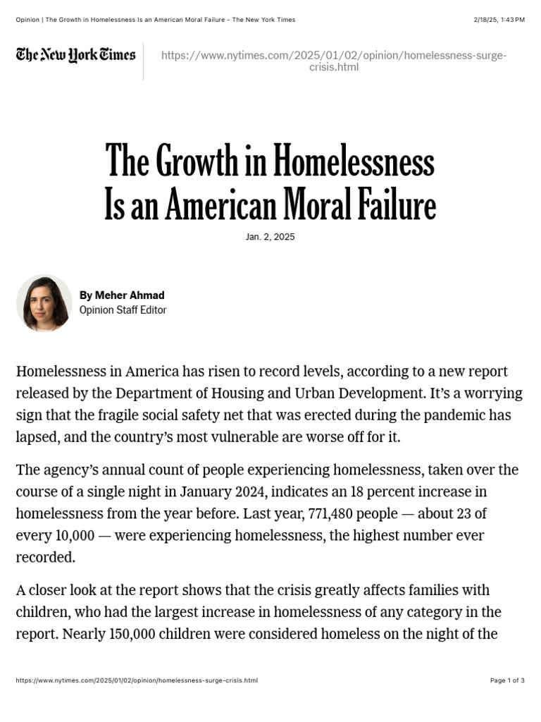 America's Homelessness Crisis Explained | PDF | Homelessness | Right To ...