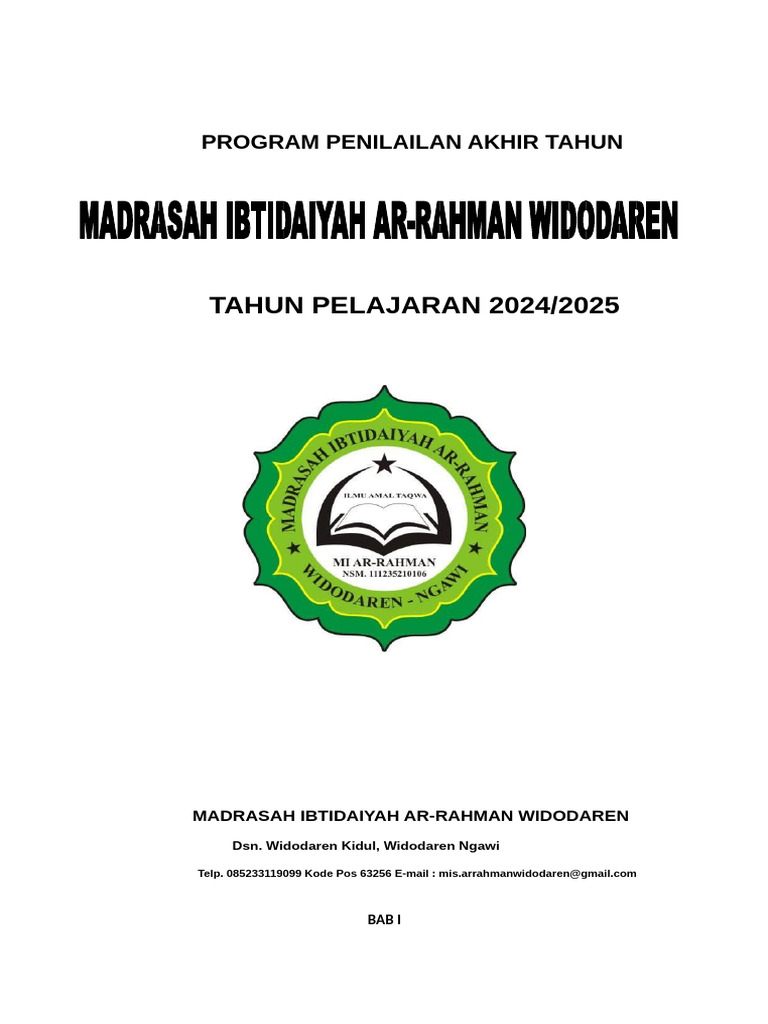 Program Kerja PAT | PDF