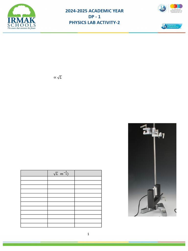 Pendulum Experiment: Mass & Length Effects | PDF | Pendulum | Mass