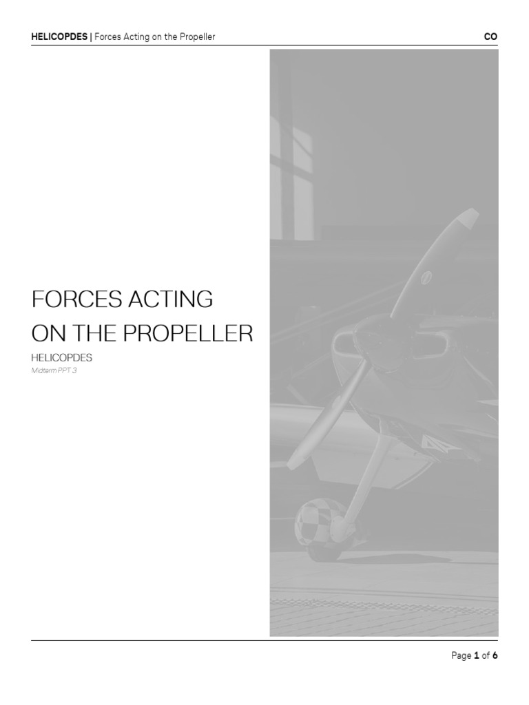 Forces on a Propeller Explained | PDF | Propeller | Aircraft