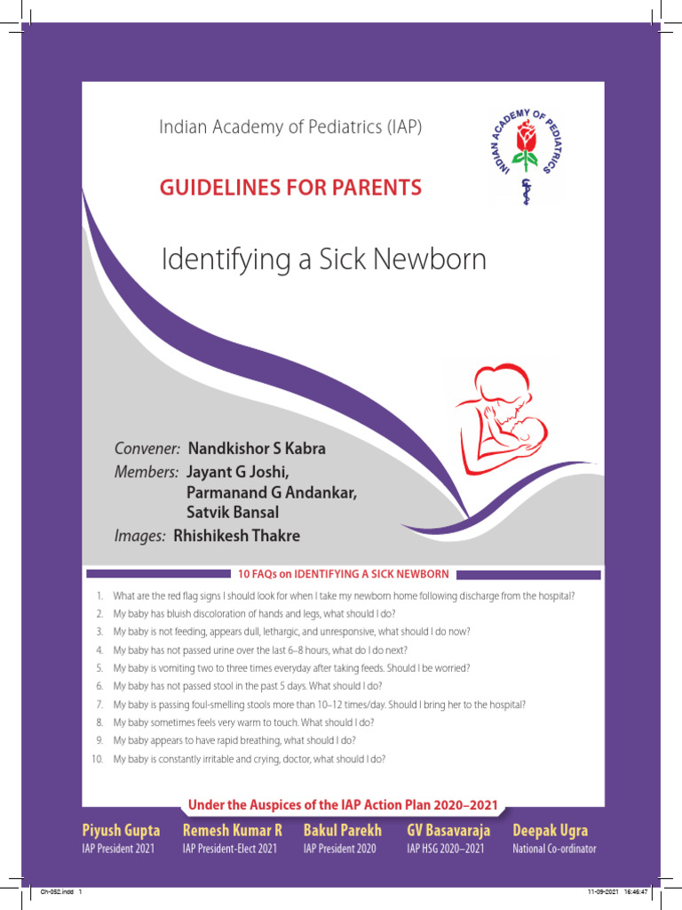IAP Guidelines for Sick Newborns | PDF | Medical Specialties | Health ...