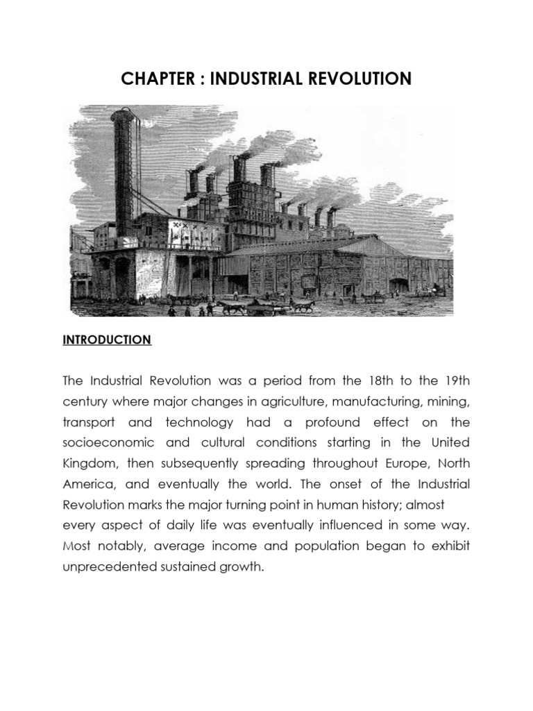 Chapter - Industrial Revolution | PDF | Industrial Revolution | Rail ...