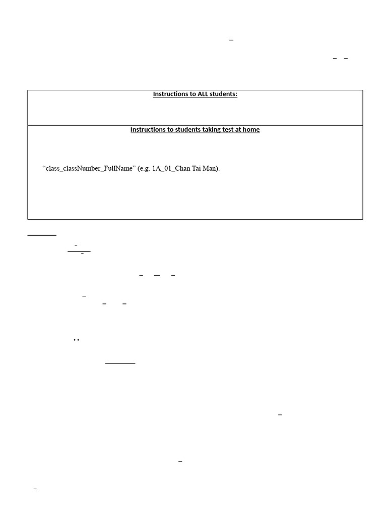 2021 F4 Maths Paper 1 (1st Term) | PDF | Line (Geometry) | Quadratic ...