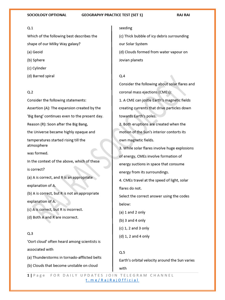 Grade 6 Geography Practice Test | PDF | Planets | Earth