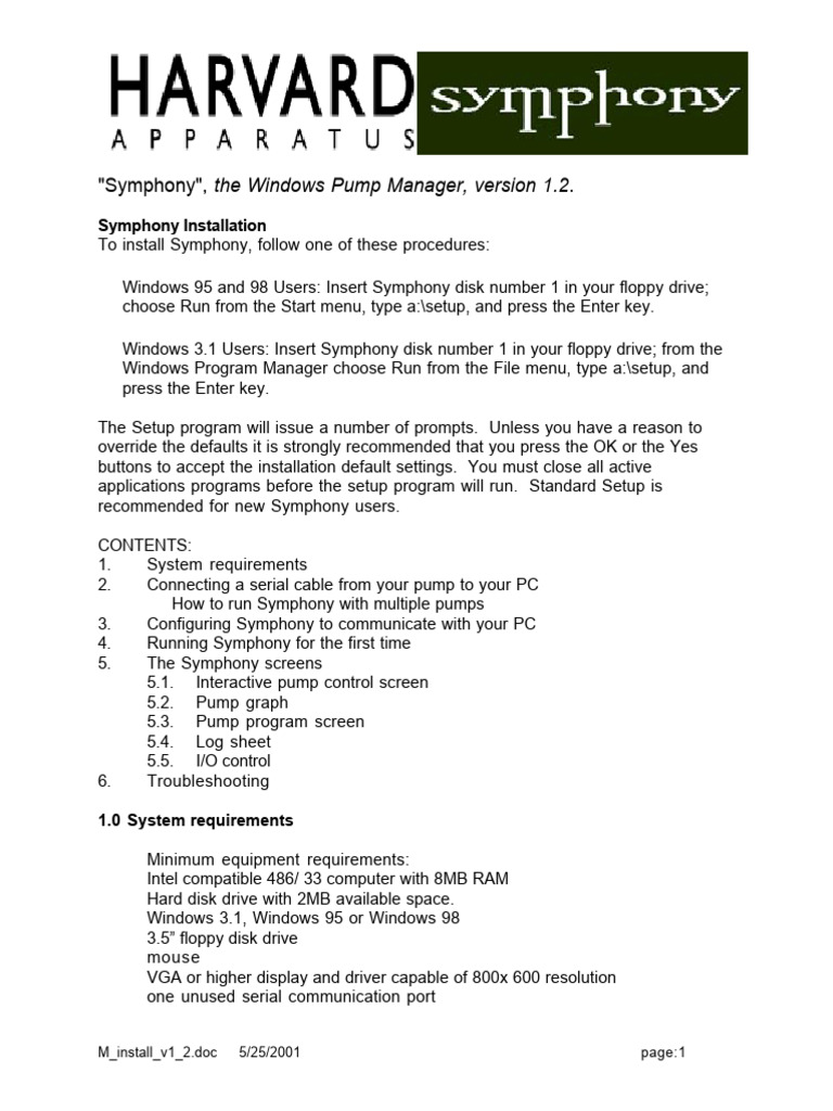 Symphony Software Manual | PDF | Microsoft Windows | Personal Computers