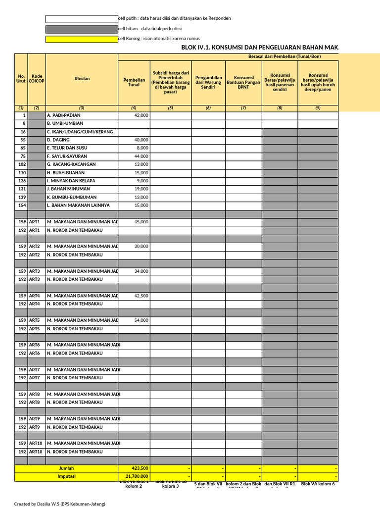 Lk Vsen22.Kp_kosongan _revisi2.Xlsx Jajang Zaenal m | PDF