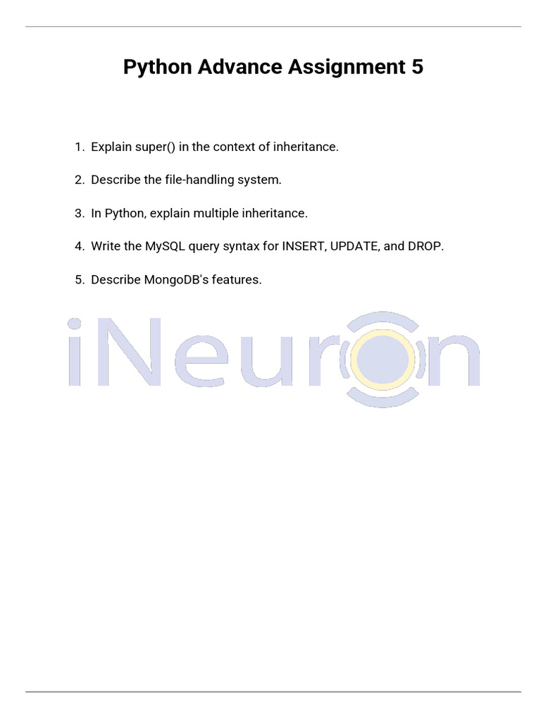 Python Advance Assignment 5 | PDF