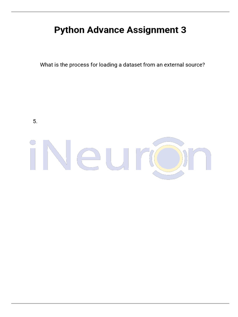 Python Advance Assignment 3 | PDF