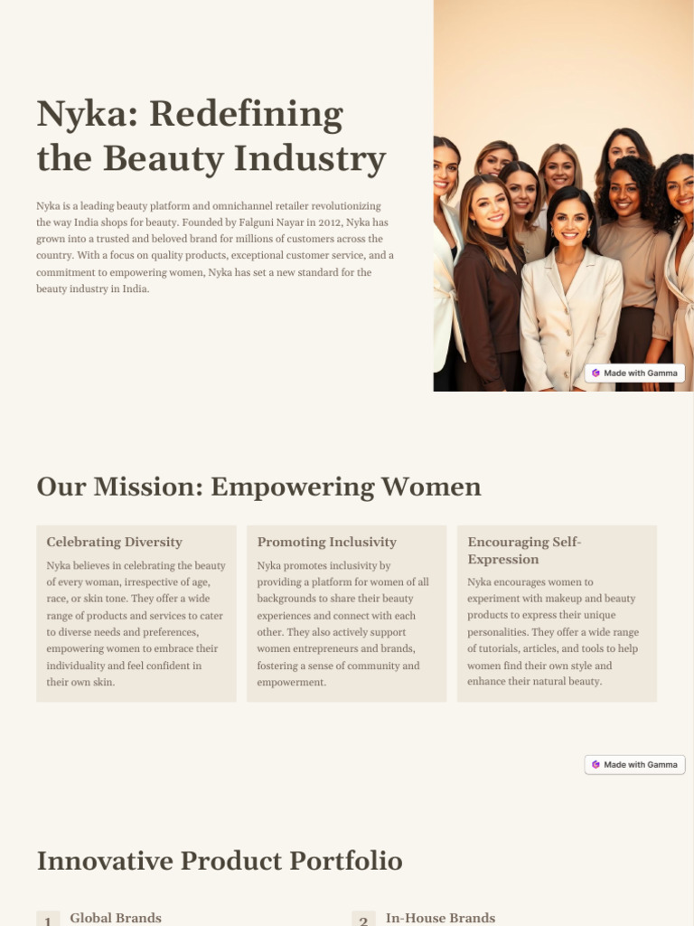 Nyka Redefining The Beauty Industry | PDF | Brand | Social Media