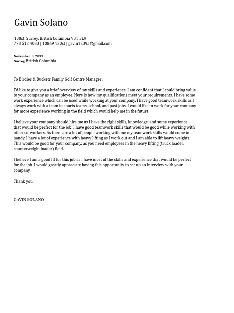 (GS) Cover Letter | PDF