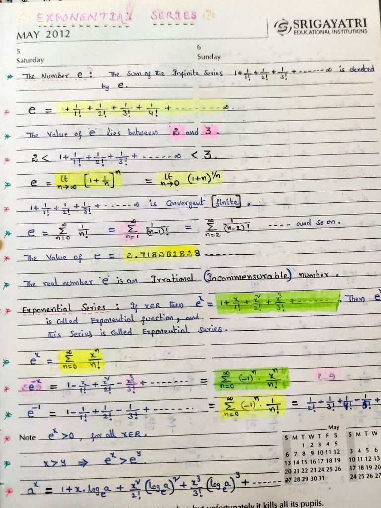 Exponential Series | PDF