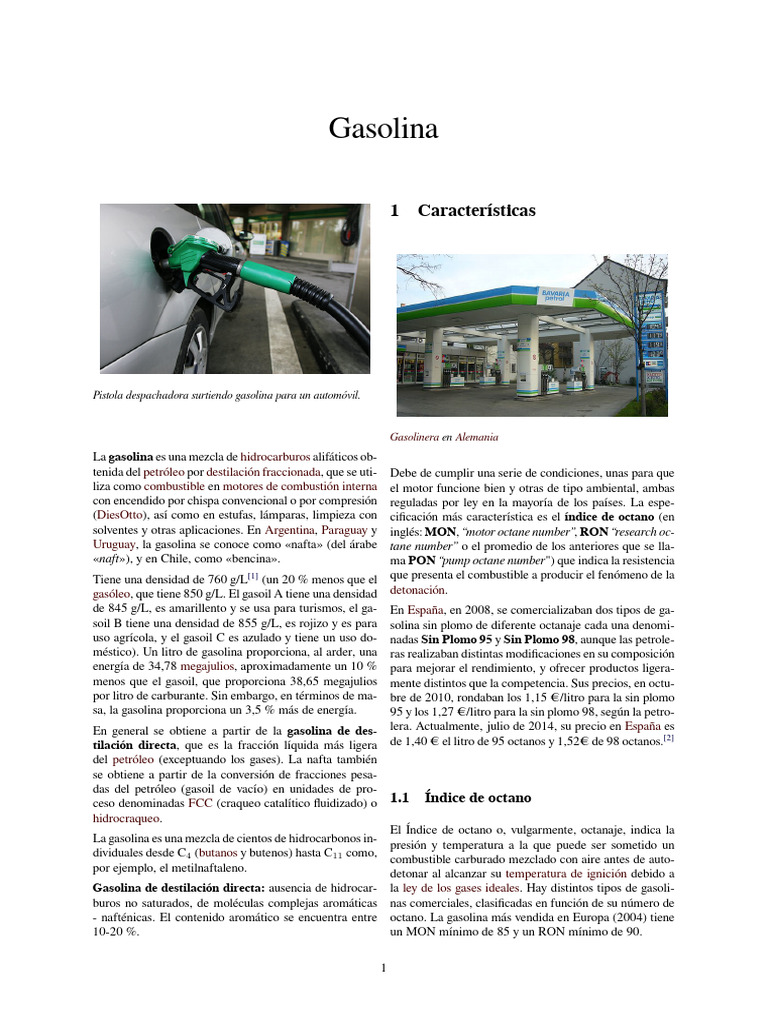 Gasolina Wiki | PDF | Gasolina | Combustibles