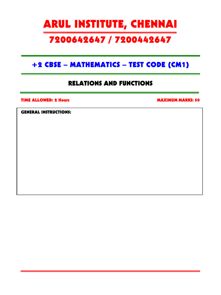 Question Paper Pattern | PDF