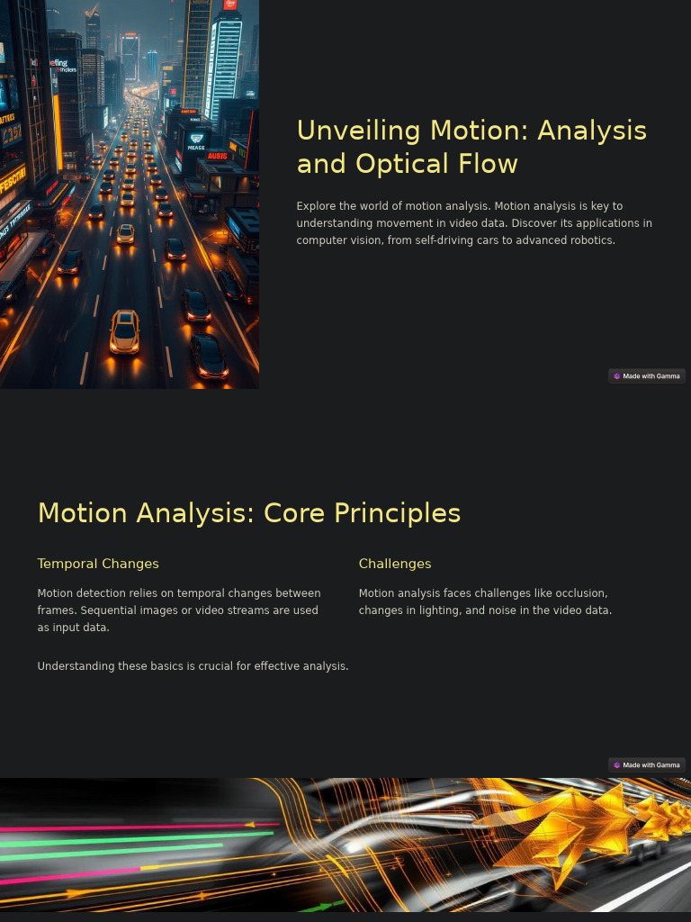Unveiling Motion Analysis and Optical Flow | PDF | Artificial ...