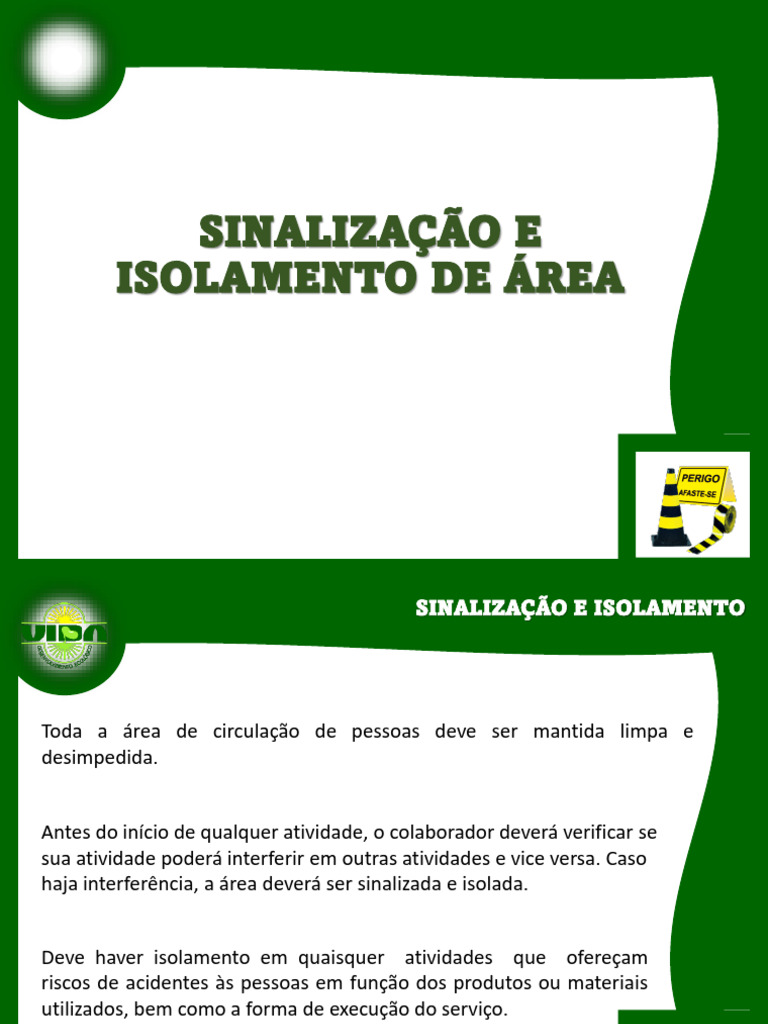 Sinalização e Isolamento de Áreas de Trabalho | PDF