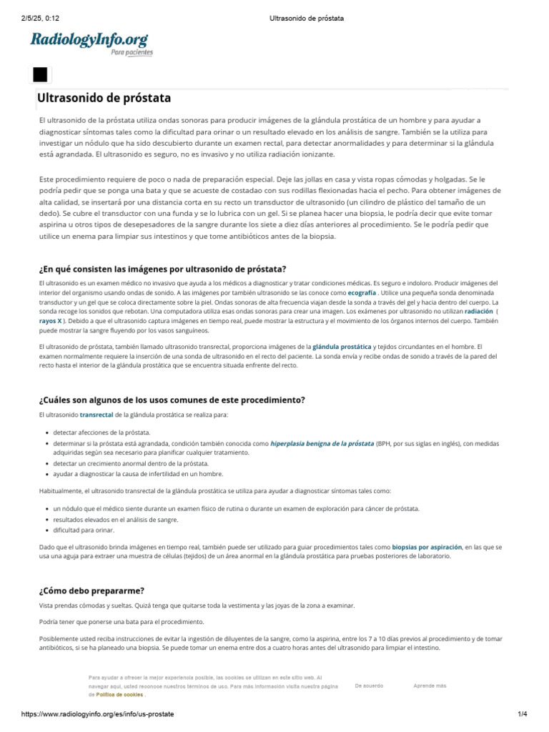 Ultrasonido de próstata: diagnóstico seguro | PDF | Ultrasonido ...