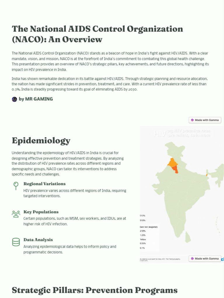The National AIDS Control Organization NACO An Overview | PDF | Hiv ...