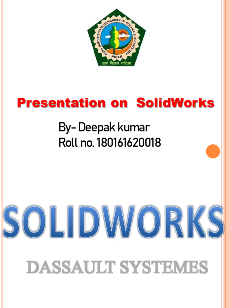 'Solidworks Deepak-1' With You | PDF