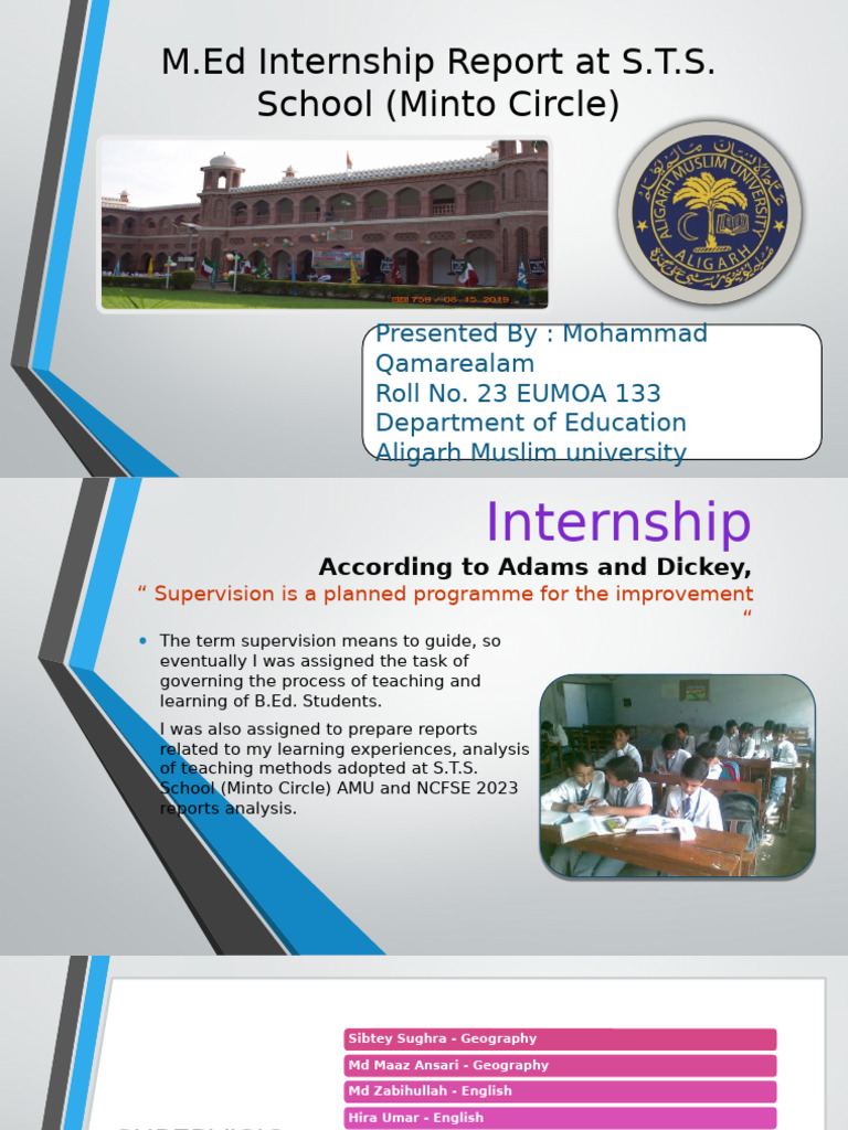 Ppt on Internship 3rd Sem | PDF | Curriculum | Learning