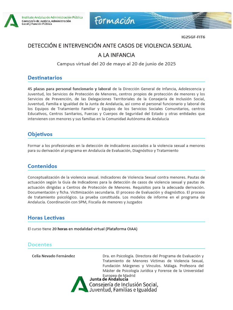 Programa Dif Viol Sexual IAAP 2 Ed | PDF | Sicología | Abuso infantil