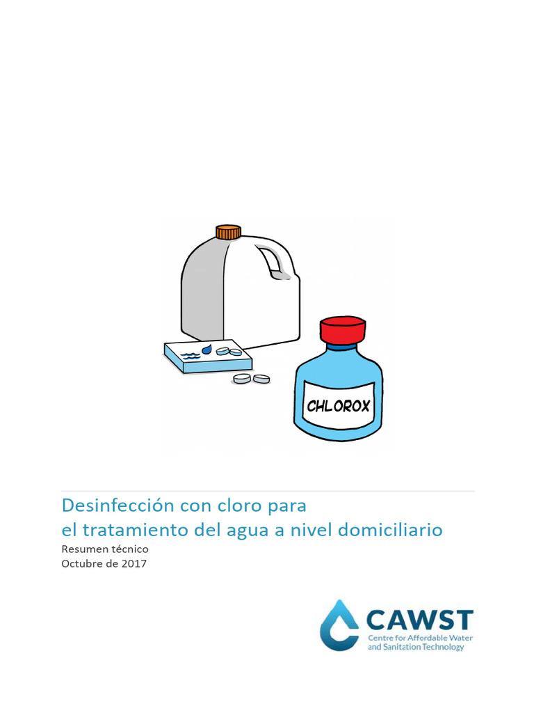 Desinfección con cloro para el tx | PDF | Agua | Coagulación