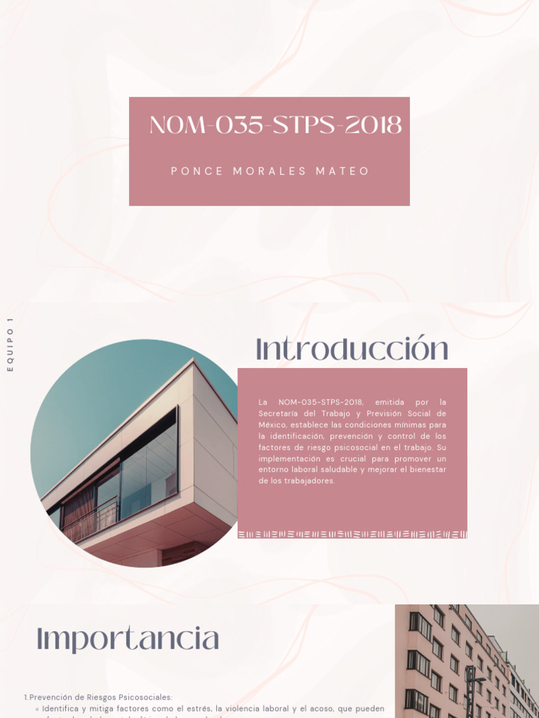 Presentación NOM-035-STPS-2018 | PDF