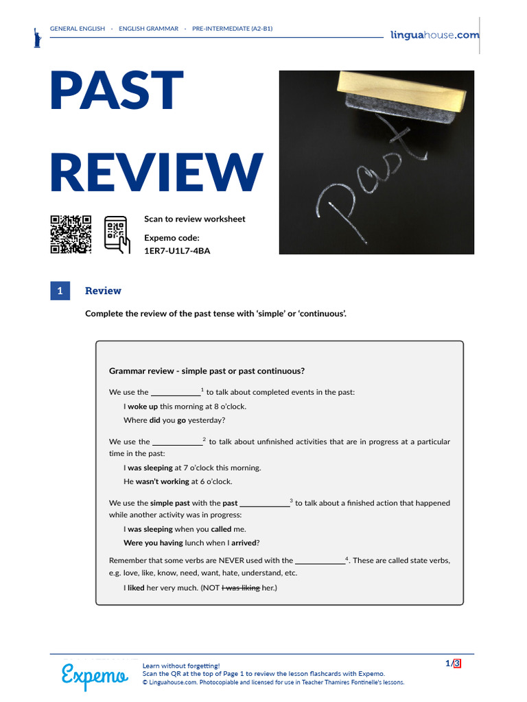Past Review American English Student | PDF | English Language | Linguistics