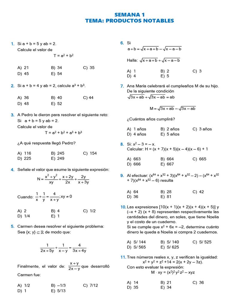 Algebra Final | PDF | Ecuaciones | Factorización