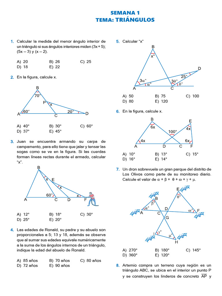 área Y Congruencia De Triángulos Pdf Triángulo ángulo