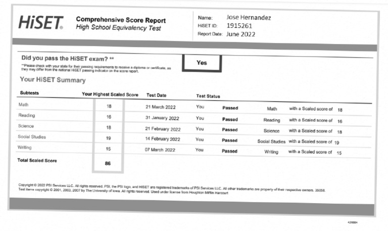 Jose Hernandez Hiset Report-Scan | PDF